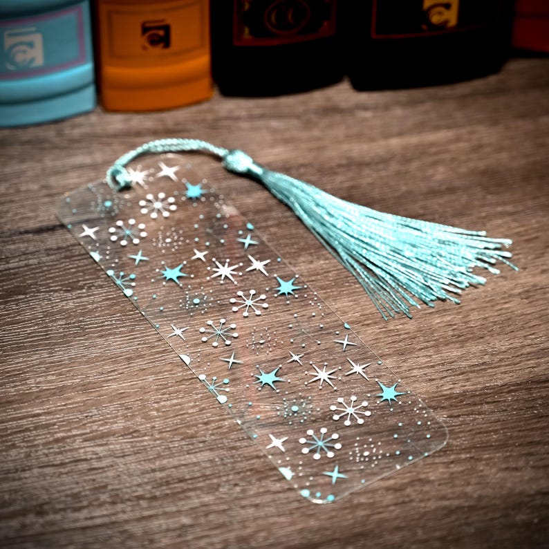 Winter Mid Century Snowflake Bookmark for Party Favors or Stocking ...