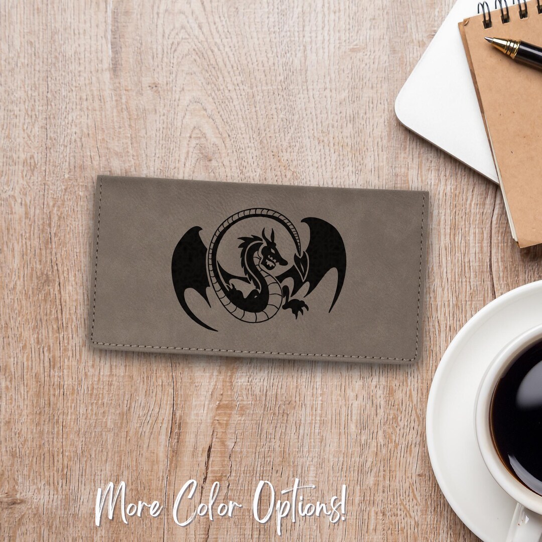 Personalized Checkbook Cover Dragon Dnd Gift for Nerdy Gifts for Him - Etsy