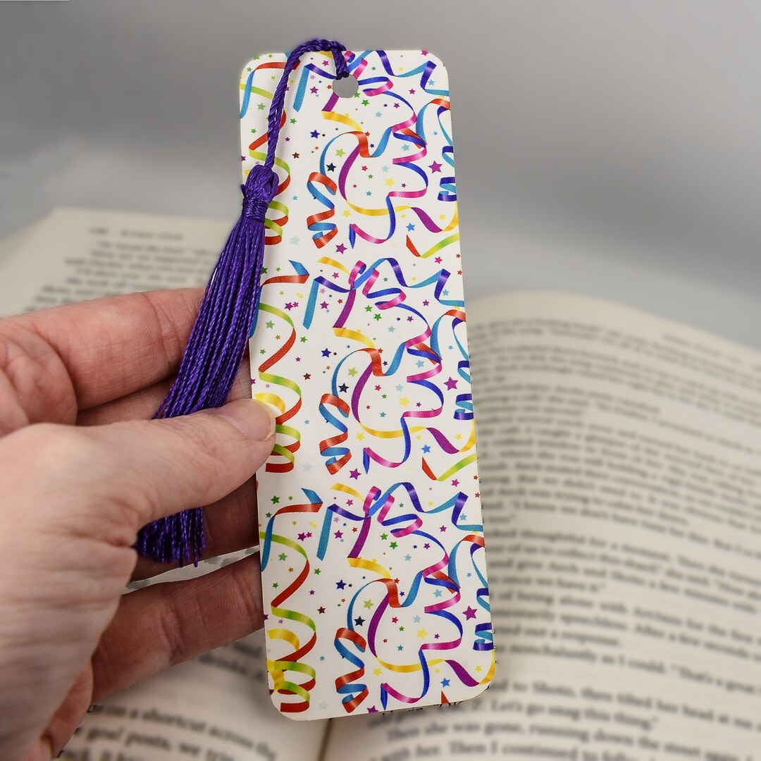 Cute Bookmark With Tassel Confetti Party Used for Book Lover Birthday ...
