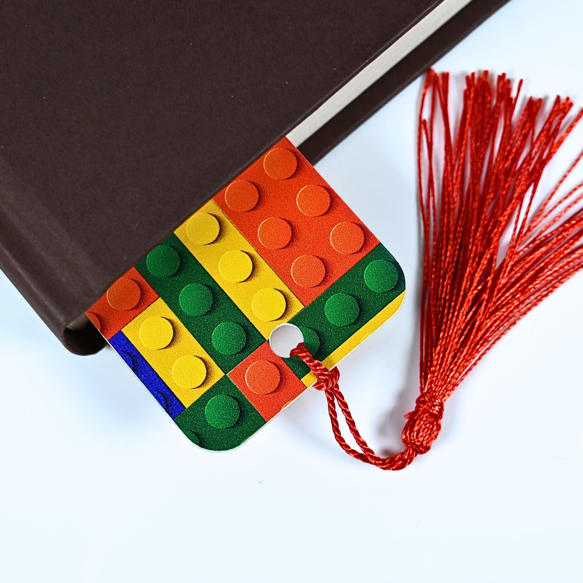 Cool Boys Bookmark With Building Block Toys for Teacher Bulk Basket or ...