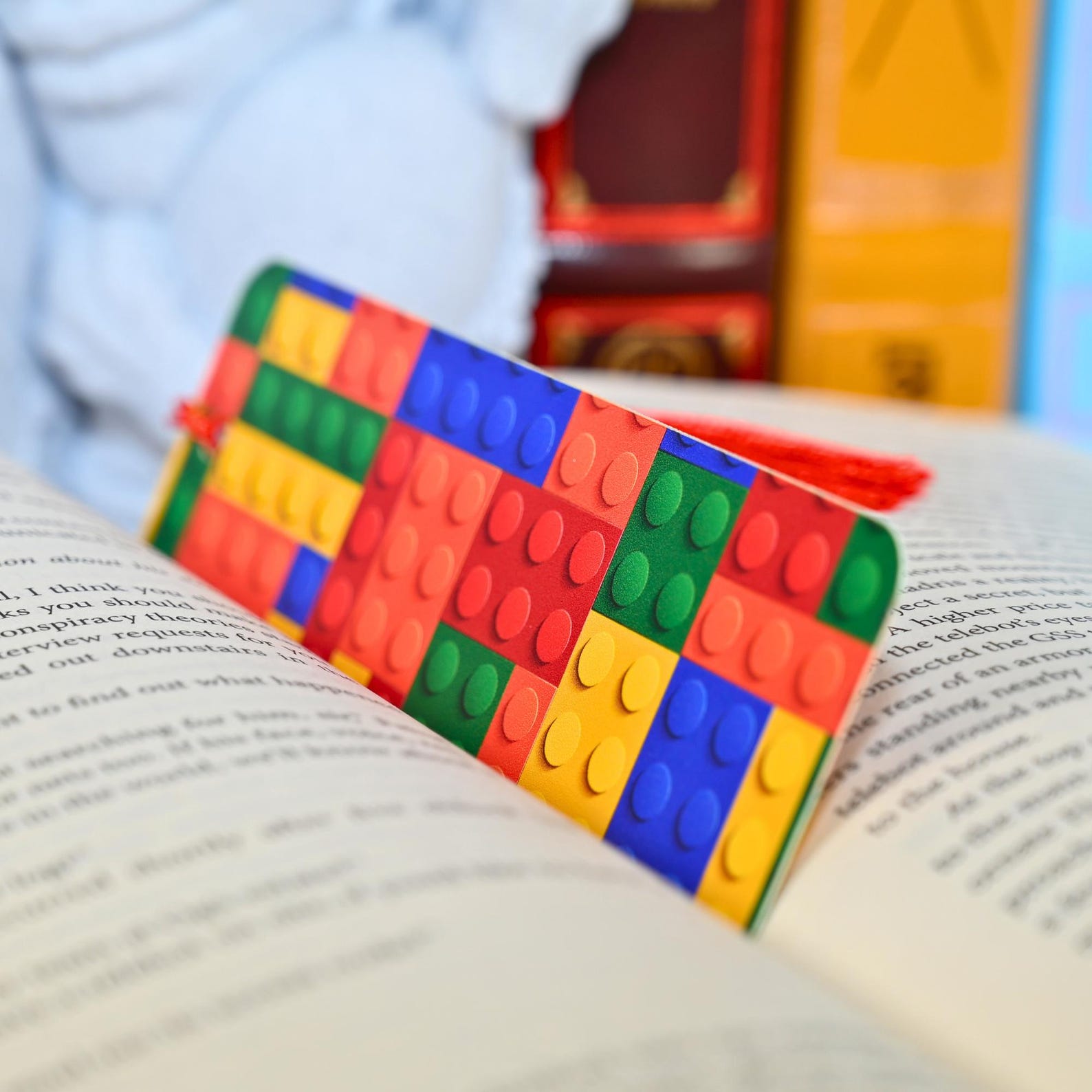 Cool Boys Bookmark With Building Block Toys for Teacher Bulk Basket or ...