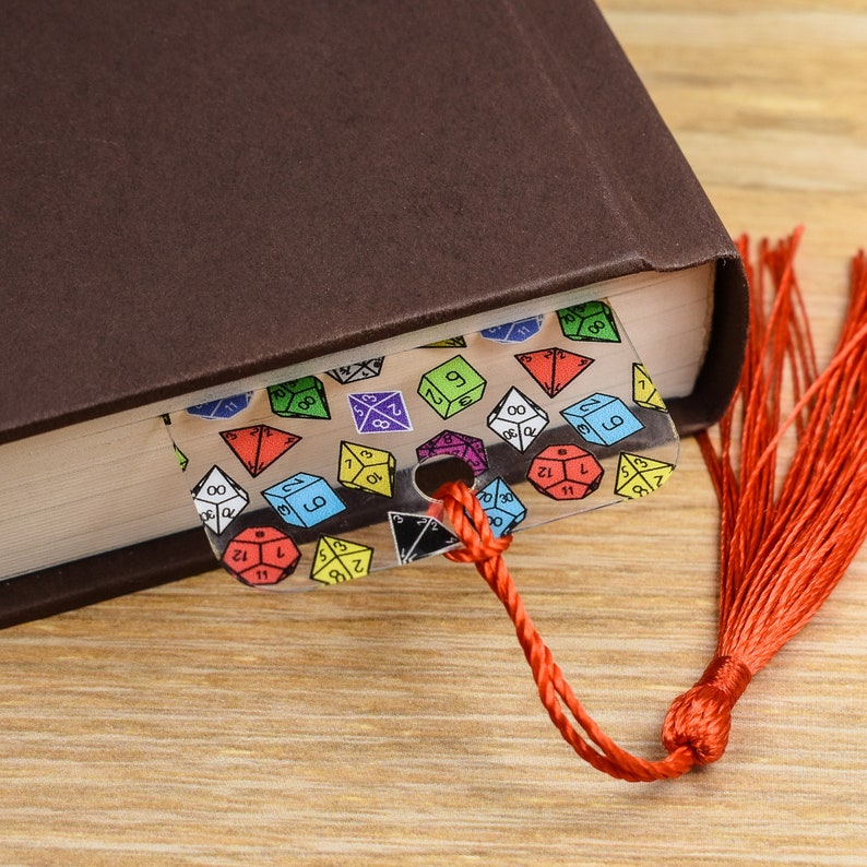 Polyhedral RPG Dice Bookmark for Tabletop Dnd Player Gifts and ...