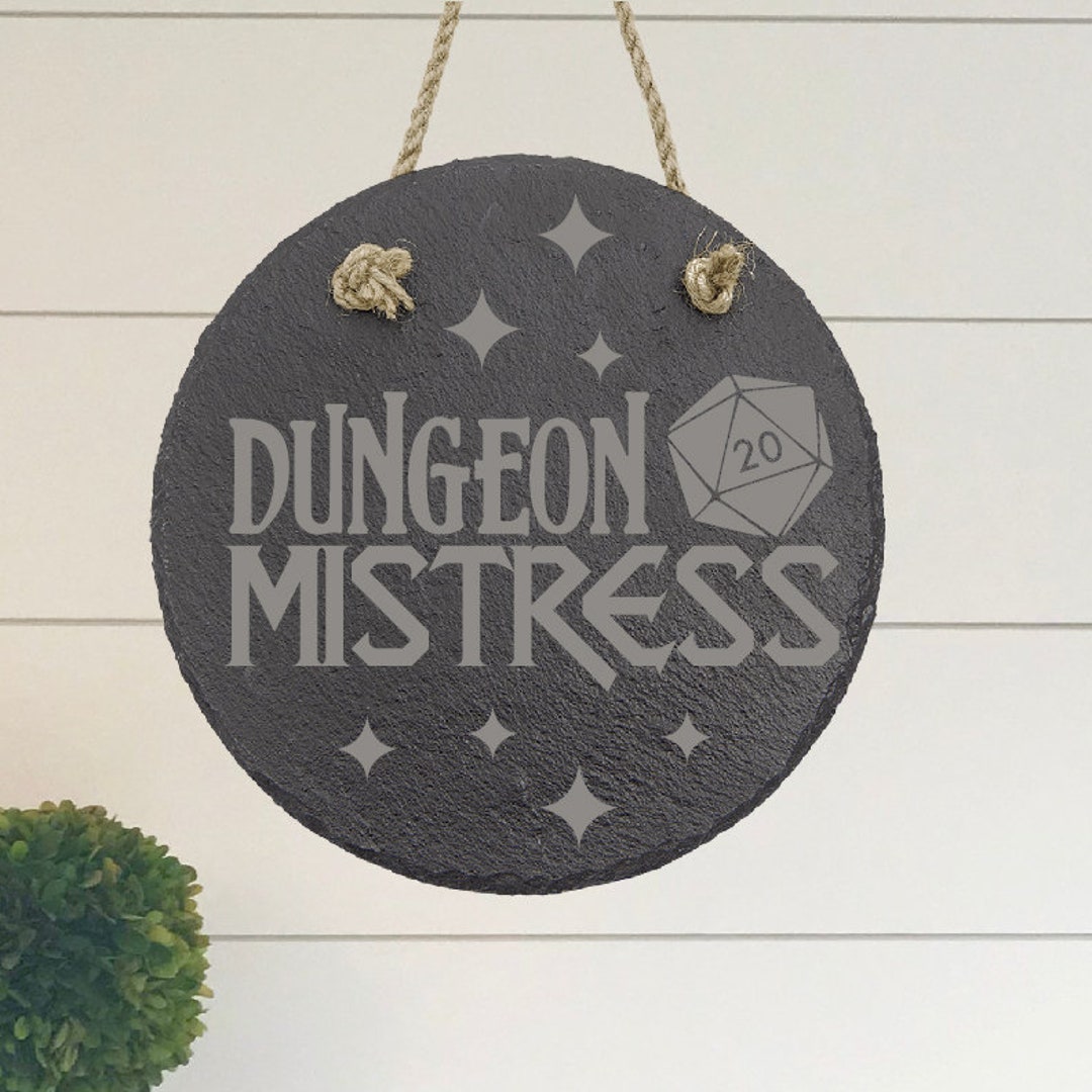 Dungeon Mistress Dungeons and Dragons Wall Decor Sign | Game Room Decor ...