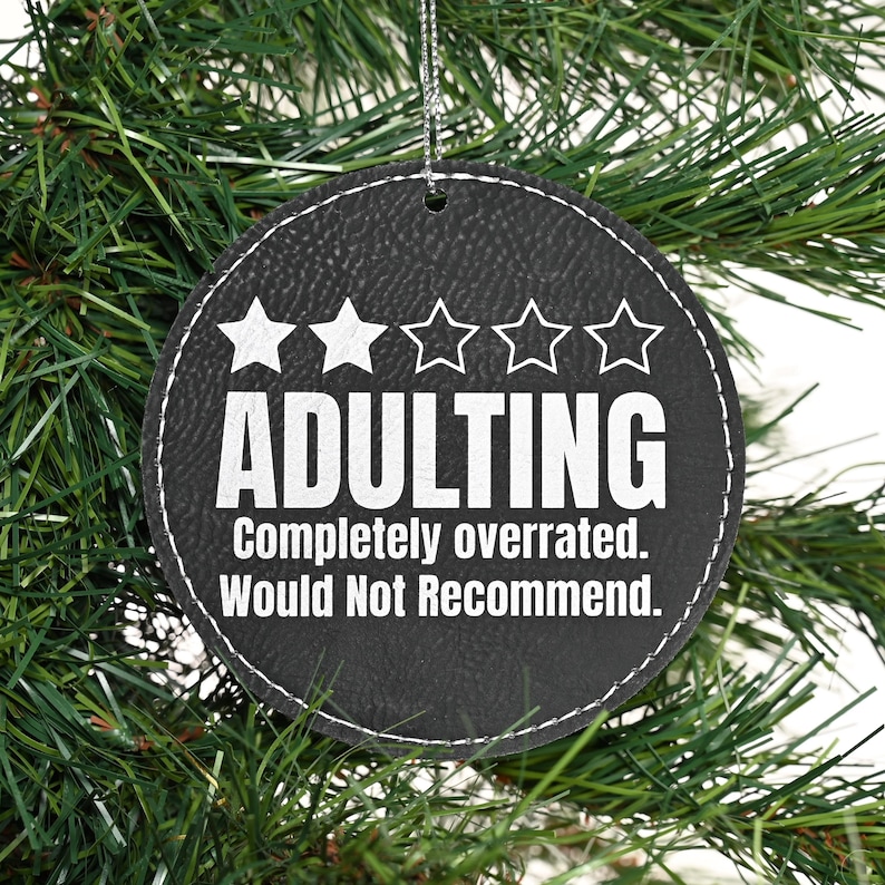 Personalized Funny Adult Review Ornament for New Adults or 18th ...
