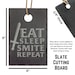 Dnd Decor Eat Sleep Smite Slate Bread Cheese Board for Housewarming Dnd ...