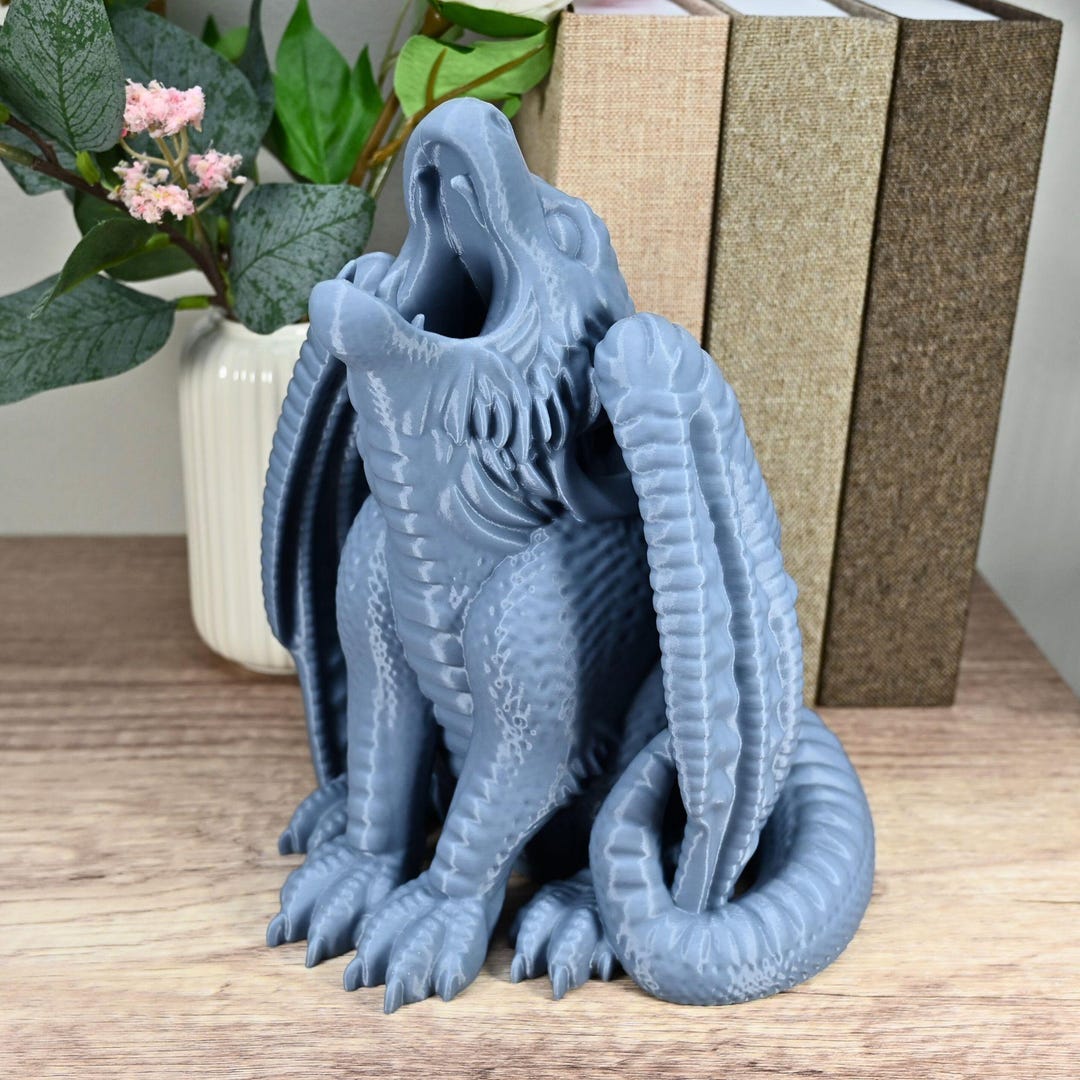 Fantasy Sitting Dragon Coin Bank for Dragon Nursery Decor Piggy Bank or ...