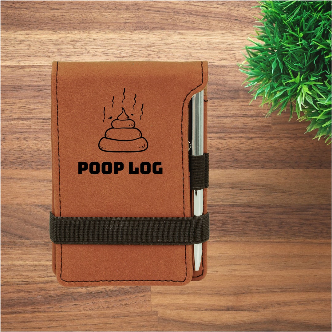 Poop Log Miniature Notepad With Chrome Pen White Elephant Gag Gift ...