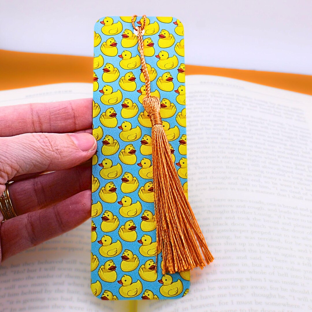 Cute Rubber Duck Bookmark With Tassel for Baby Shower Favors or Cool ...