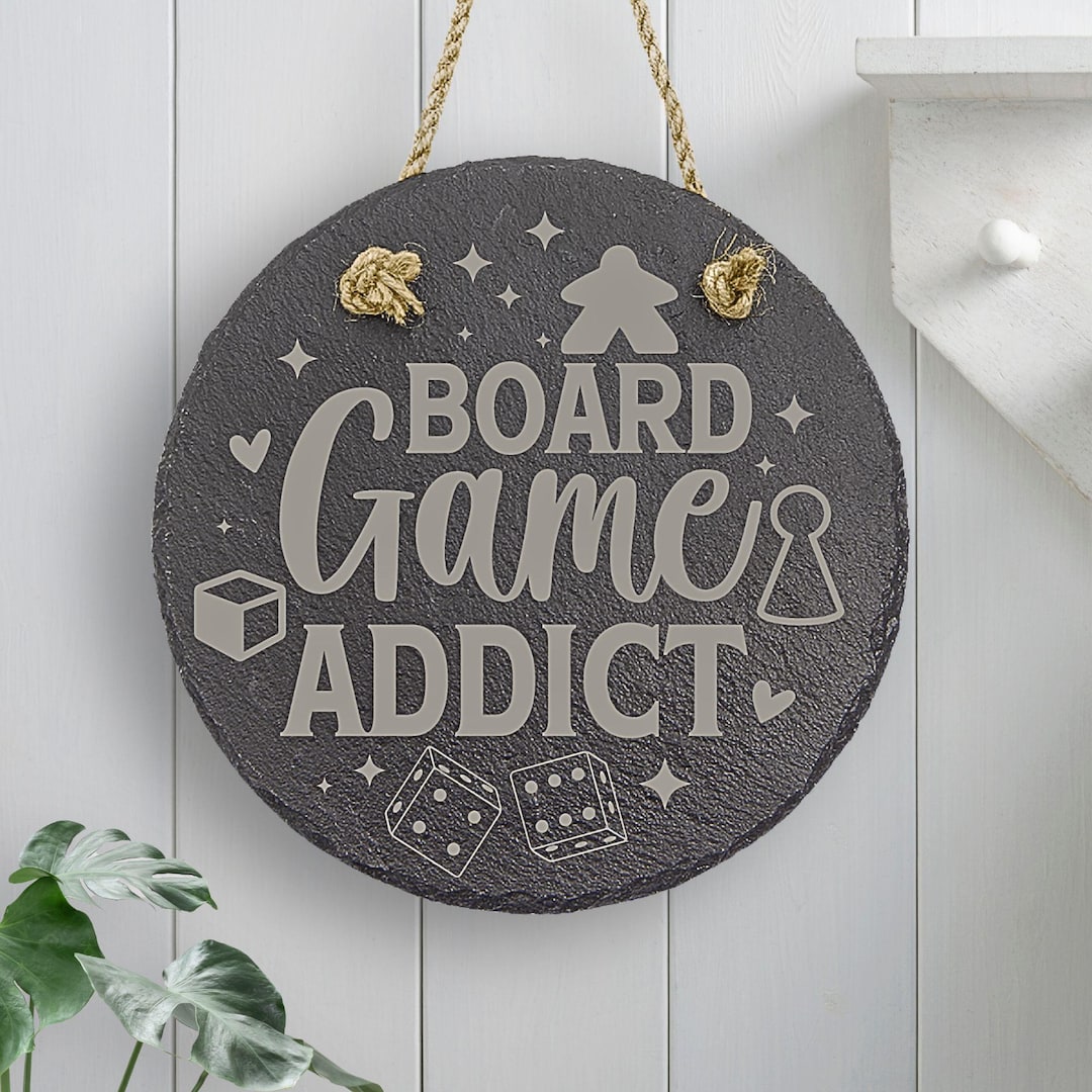 Game Night Gifts Board Game Addict Wall Decor Sign for Board Game ...