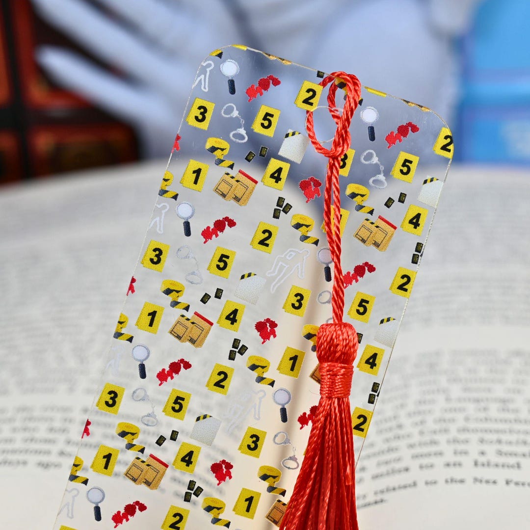 Mystery Crime Scene Evidence True Crime Bookmark or Bookish Party Favor ...