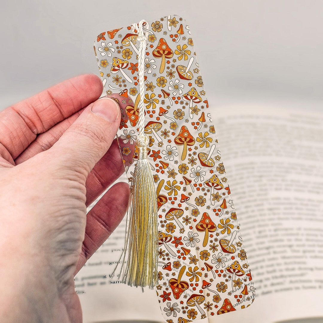 Cute Bookmark With Tassel and 70's Mushroom Design Used for Teacher ...