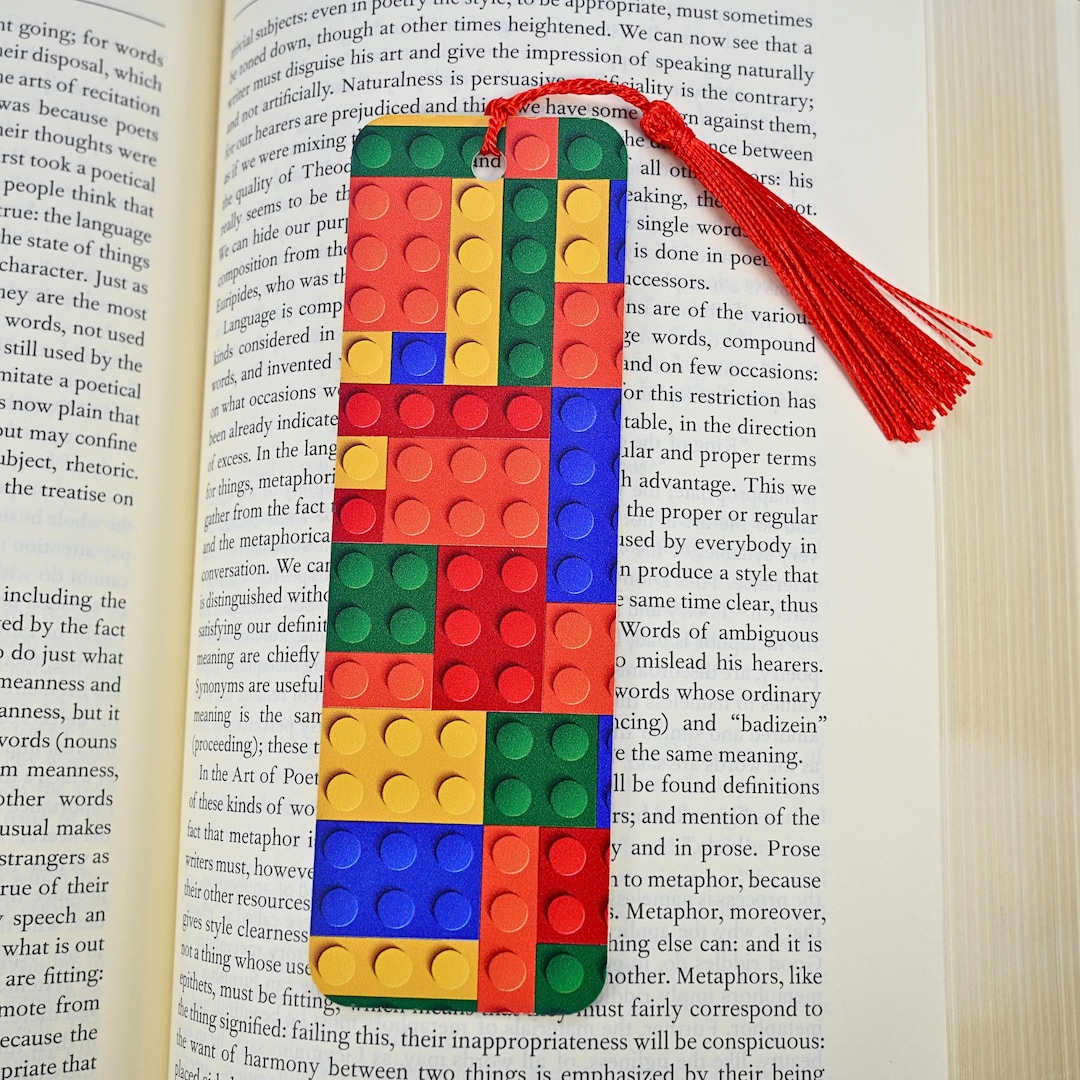 Cool Boys Bookmark With Building Block Toys for Teacher Bulk Basket or ...