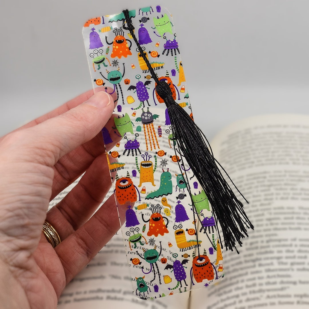 Unique Bookmark With Cute Monster Design is a Bookmark With Tassel and ...