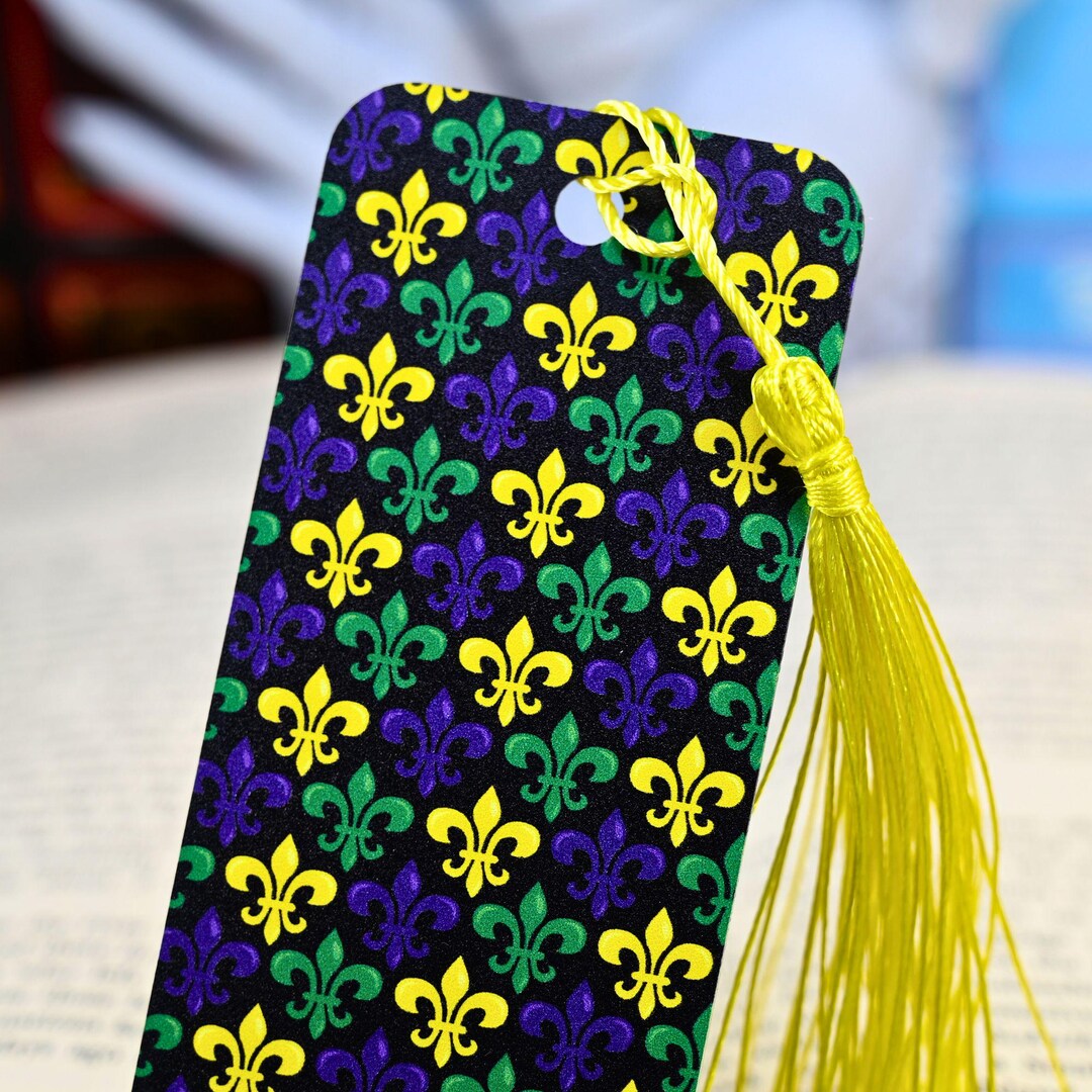 Mardi Gras Fleur De Lis Bookmark With Tassel for Party Favors or ...