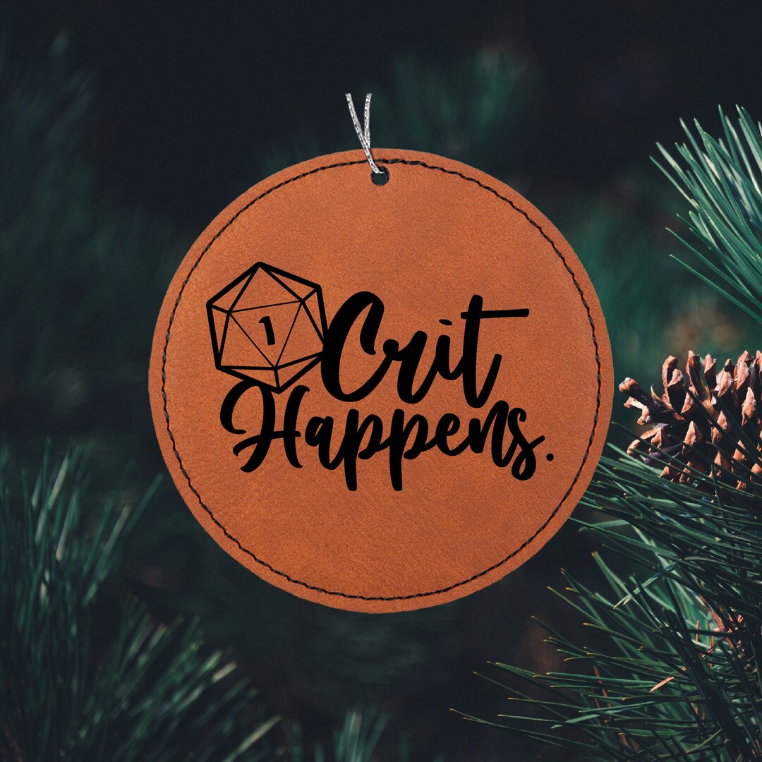 DND Ornament Crit Happens Dungeons and Dragons Ornament by Griffonco ...