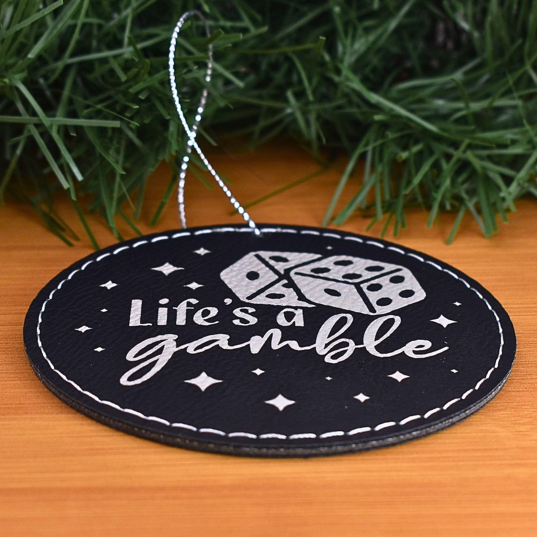 Personalized Life's a Gamble Ornament for Casino Party Favor or for Las ...