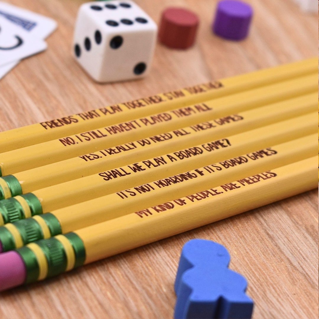Board Game Pencils: Game Night Host Stocking Stuffer Gift or Party ...