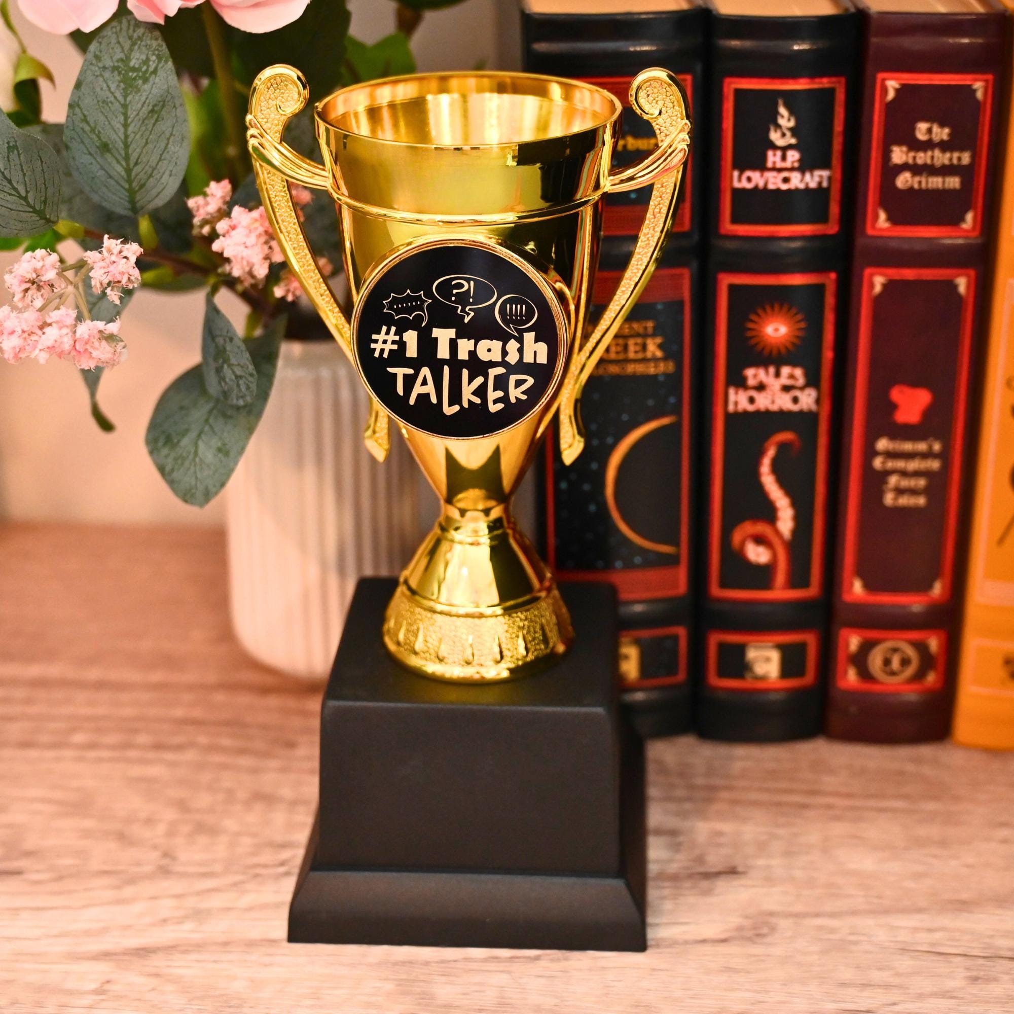 Trash Talker Trophy Funny Office Desk Humor for Coworkers or Game Night ...