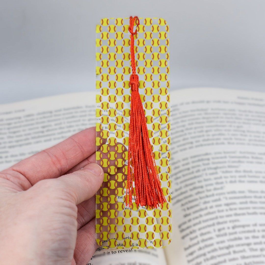 Unique Bookmark With Softball Design is a Bookmark With Tassel and Used ...