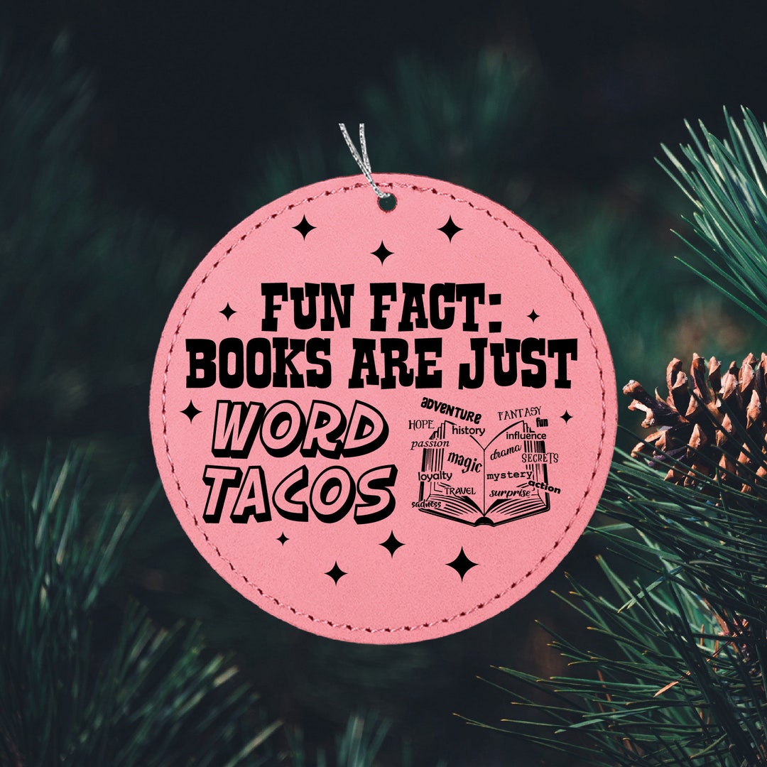 Word Tacos Reading Ornament for Bookish Gifts for Reader or Libarian ...