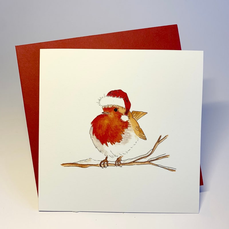 Robin Christmas Card - Etsy UK