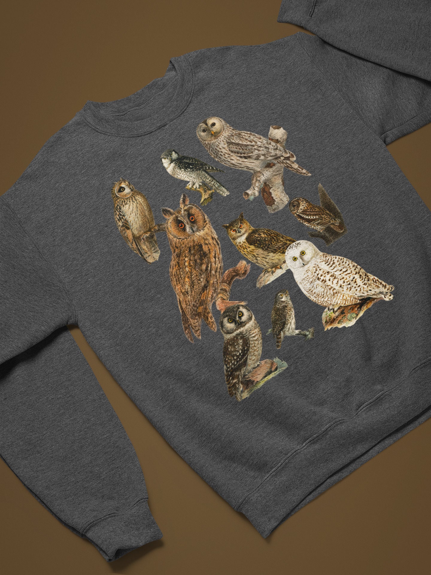 Vintage Owls Sweatshirt Autumn Aesthetic Witchy Sweater - Etsy