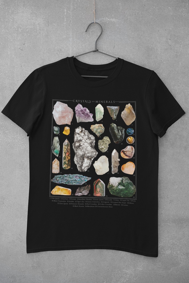 Crystals and Minerals T-shirt • Witchy Tshirt • Fairycore Fairygrunge ...