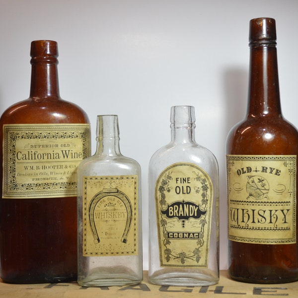 Antique Labeled Bottles - Etsy