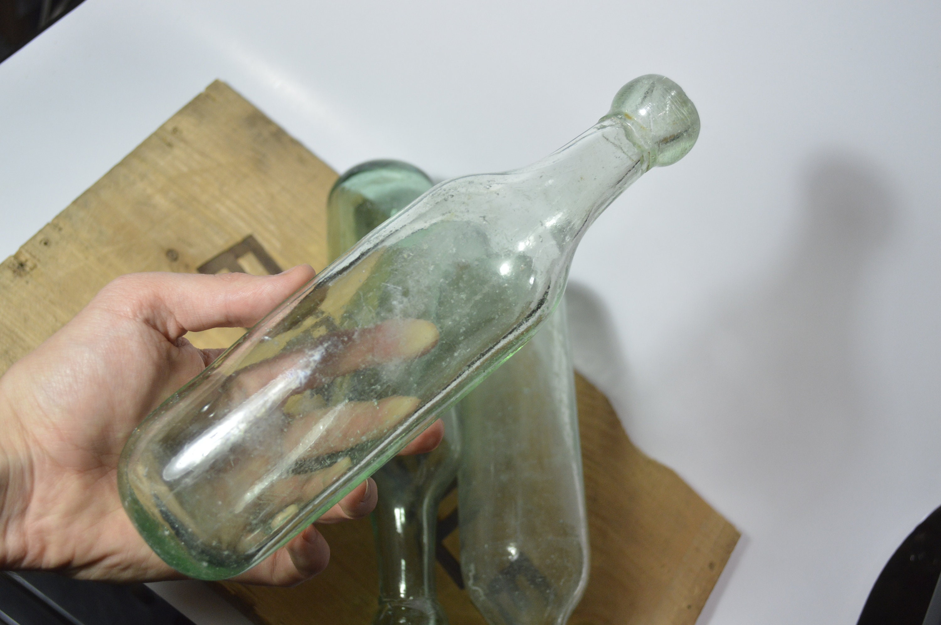 Antique 1890s Round Bottom Bottle Mineral Water / Soda Bottles Lot of 3 ...