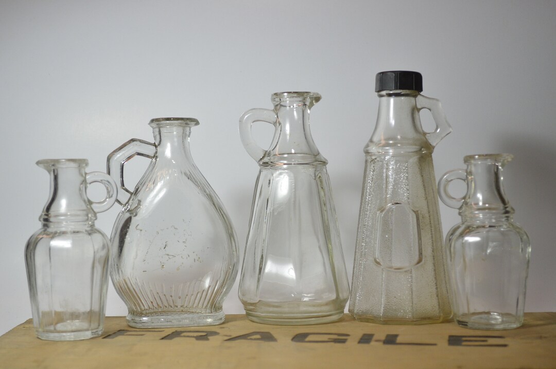 Antique Syrup Pitcher Bottles, Vintage Antique Bottle Lot of 5 ...