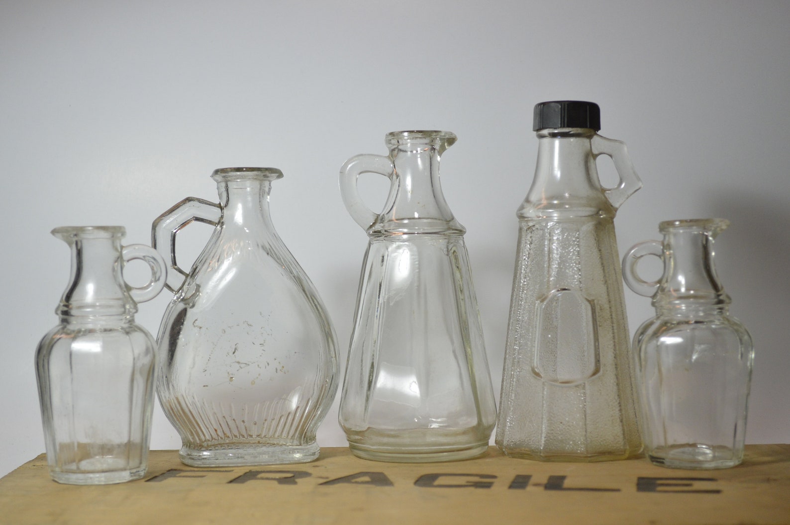 Antique Syrup Pitcher Bottles, Vintage Antique Bottle Lot of 5 ...