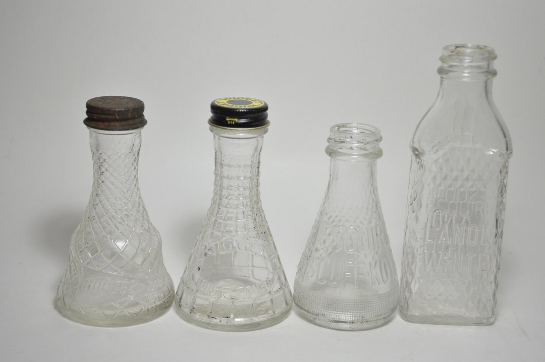 Shoe Polish Lot of Vintage Bottles Success Nuggett Esquire Scuff-kote ...