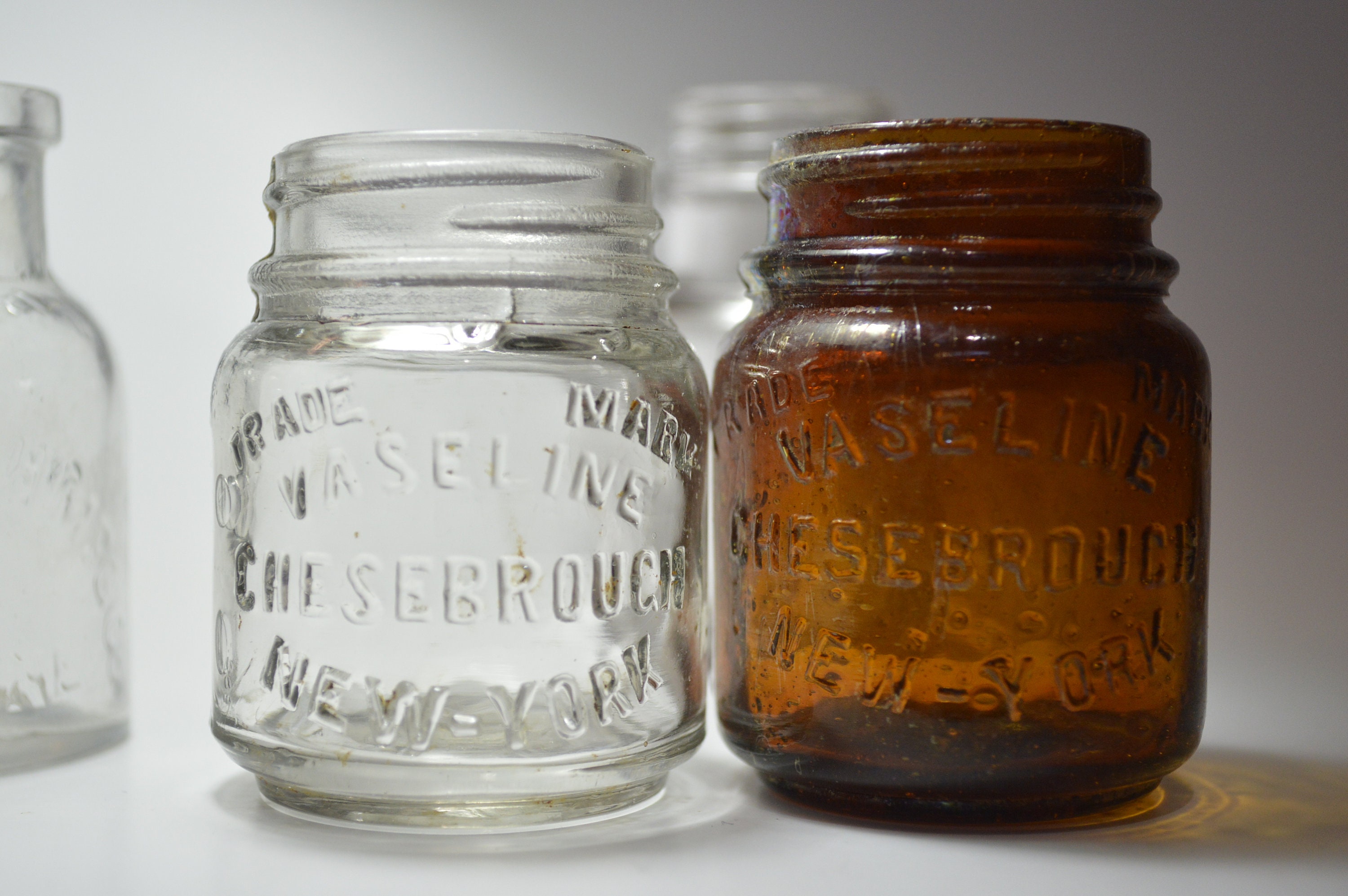 Vaseline Chesebrough Mfg Co. New-york Antique Medicine Bottle Lot of 7 ...