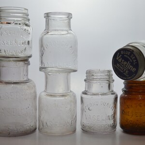 Vaseline Chesebrough Mfg Co. New-york Antique Medicine Bottle Lot of 7 ...