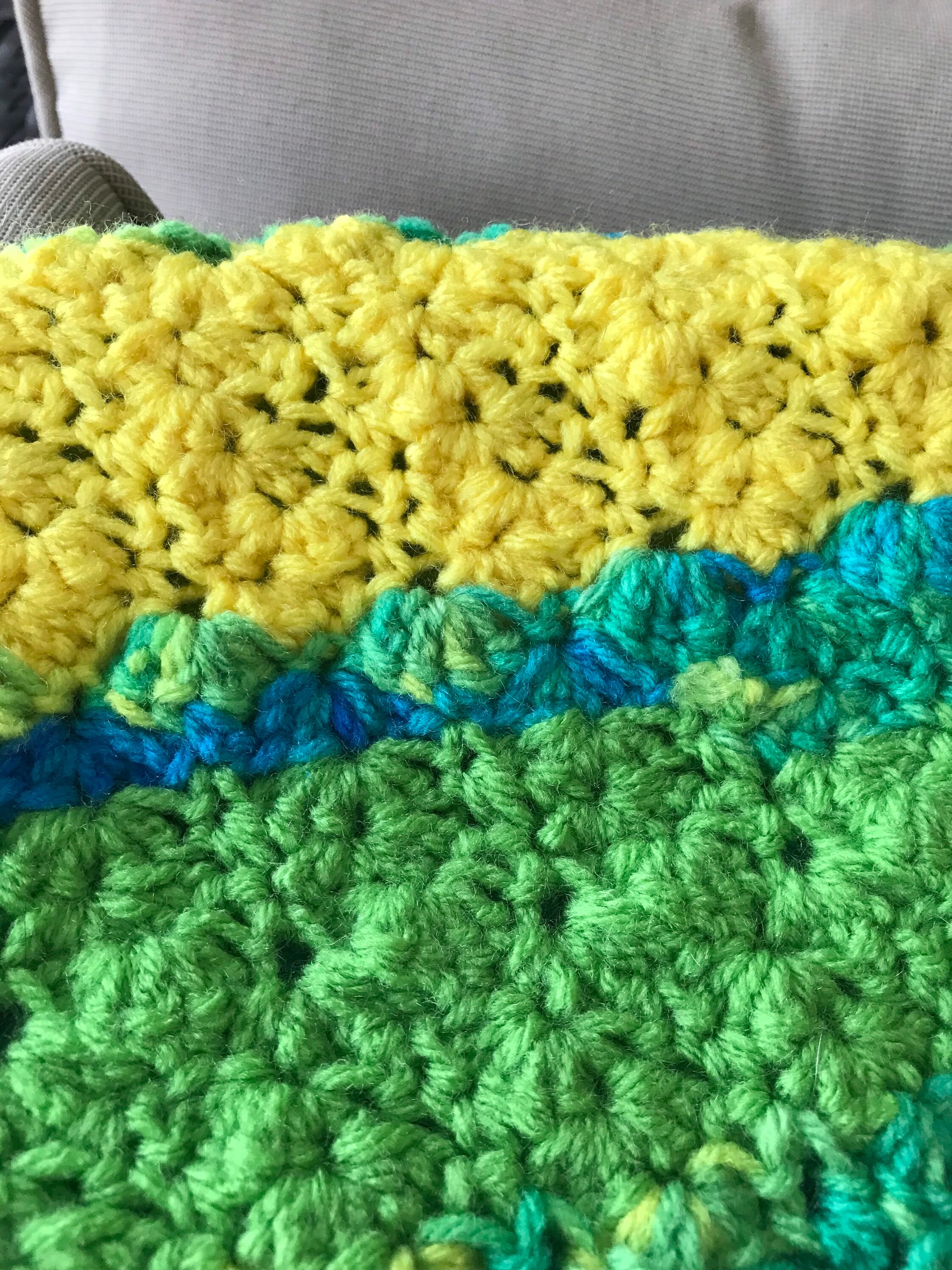 Blue and Yellow Afghan - Etsy