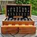 Custom Mythology Metal Chess Set With Storage 25cm-10" | Personalised ...