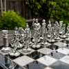 Personalised Wooden Chess Set W/ Die Cast Metal Staunton Weighted Chess ...