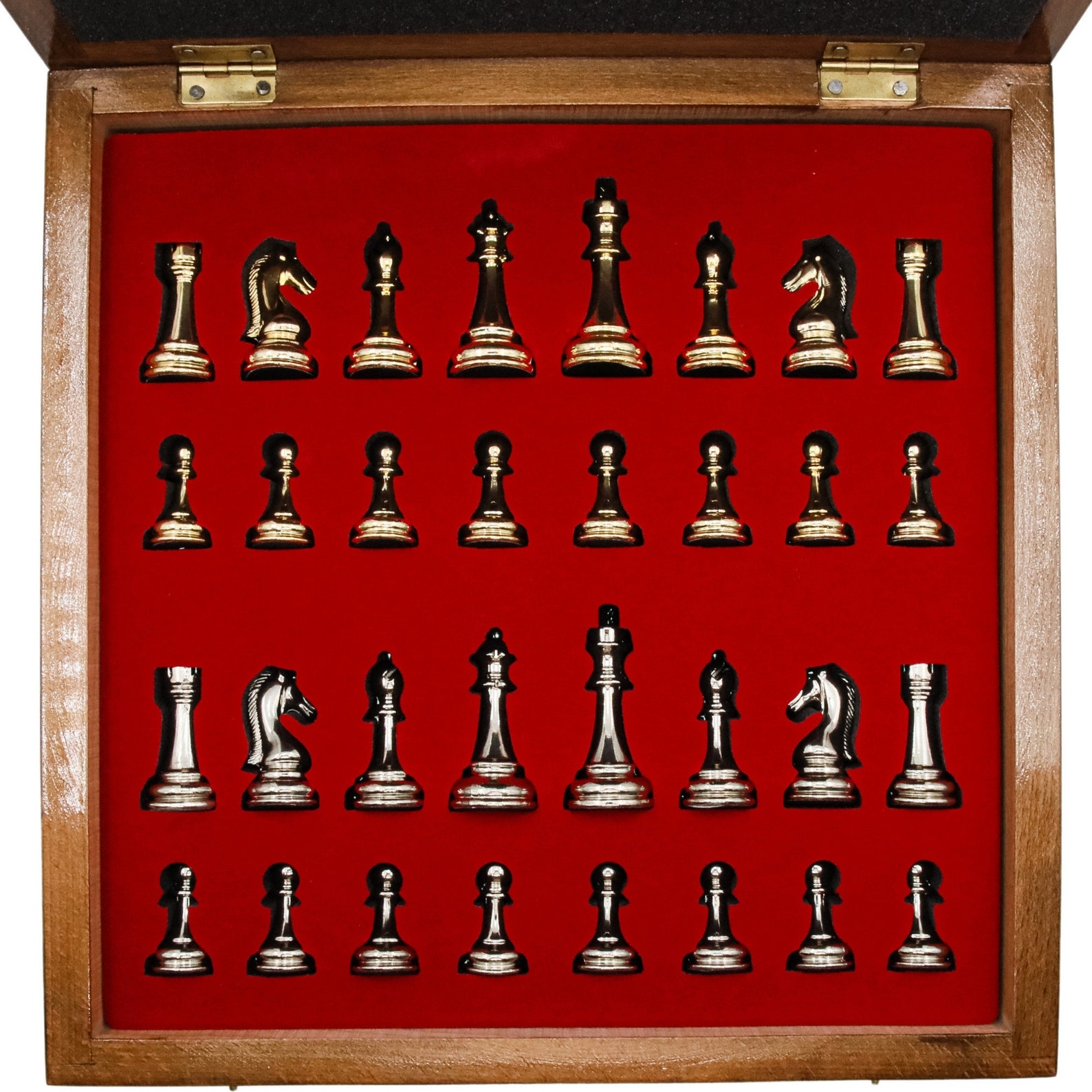 Handmade Inlay Solid Wood Chess Set With Storage, Staunton Die Cast ...