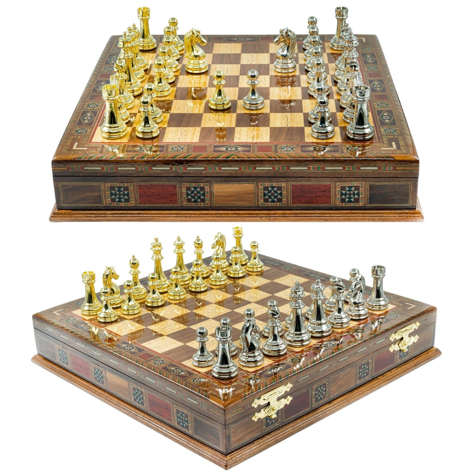 Personalised Storage Chess Board 38CM (15"), Storage Chess Set ...