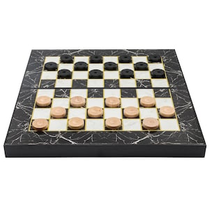 Personalized Black Marble Look Backgammon & Chess Set | Inbuilt Storage ...
