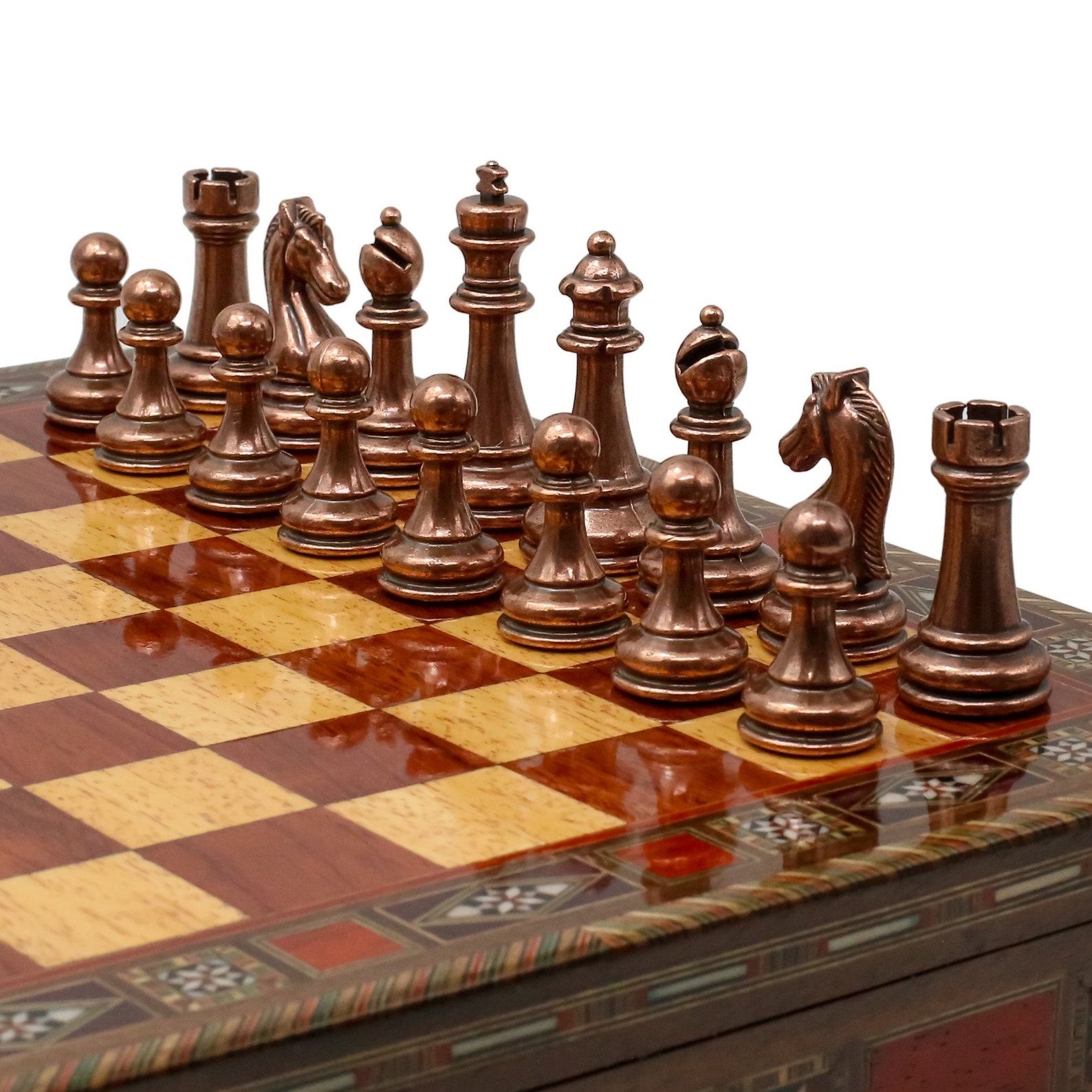 Personalised Storage Chess Board 38CM (15"), Storage Chess Set ...