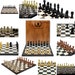 Wooden Chess Set W/ Metal Staunton Weighted Chess Figures, Walnut ...
