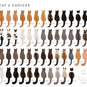 Custom Cat Portrait Print: up to 8 Cats, Beautiful Wall Art of Cats on ...