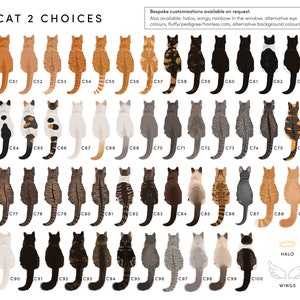 Personalised Cat and Dog Print, Beautiful Wall Art of Pets Looking at ...