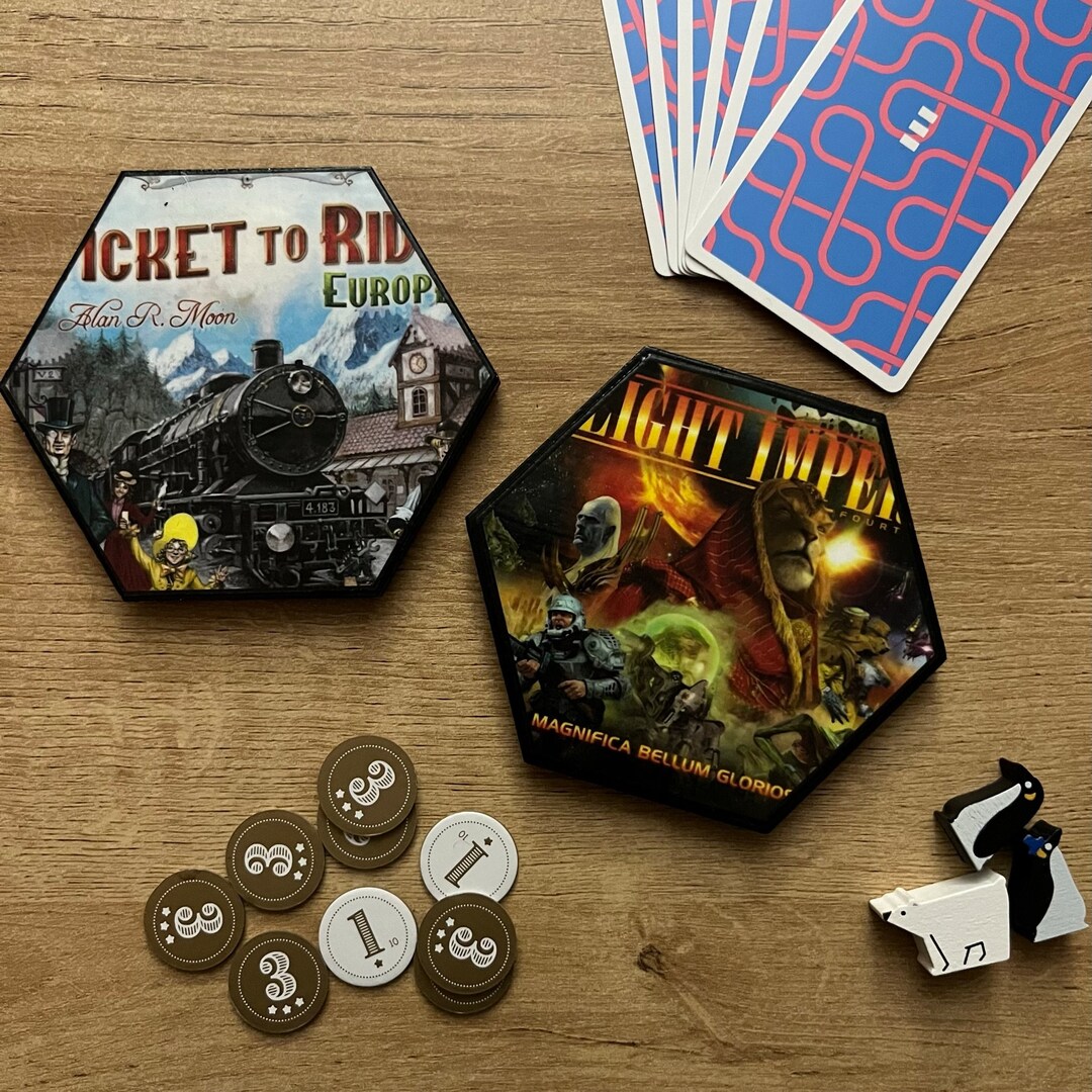 Board Games Drink Coasters games S-Z, Wood Coasters Geek Coasters Hex ...