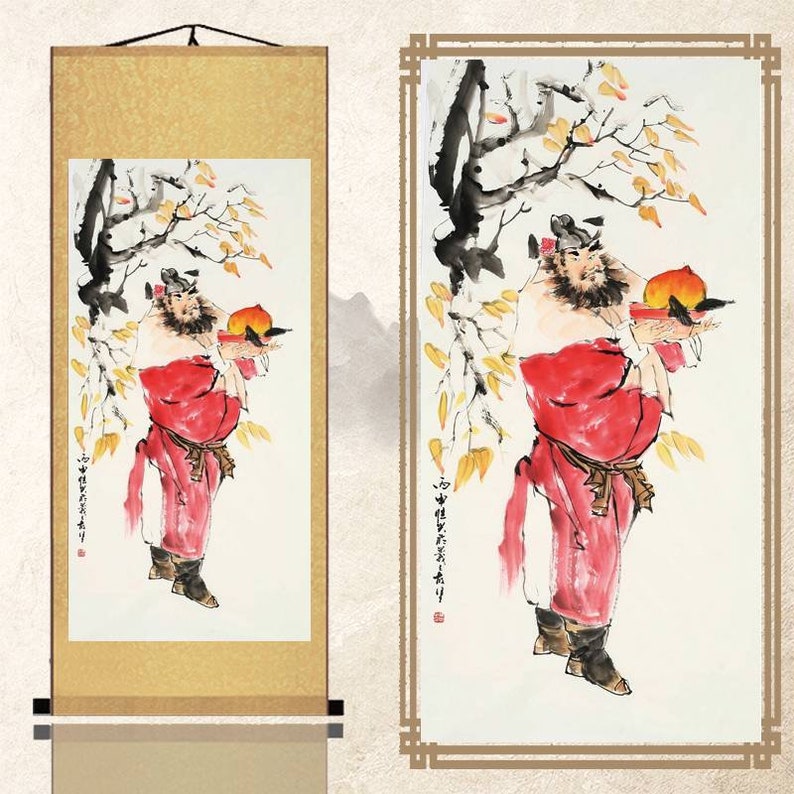 Silk Traditional Chinese Painting Chinese Scroll Painting House Central ...