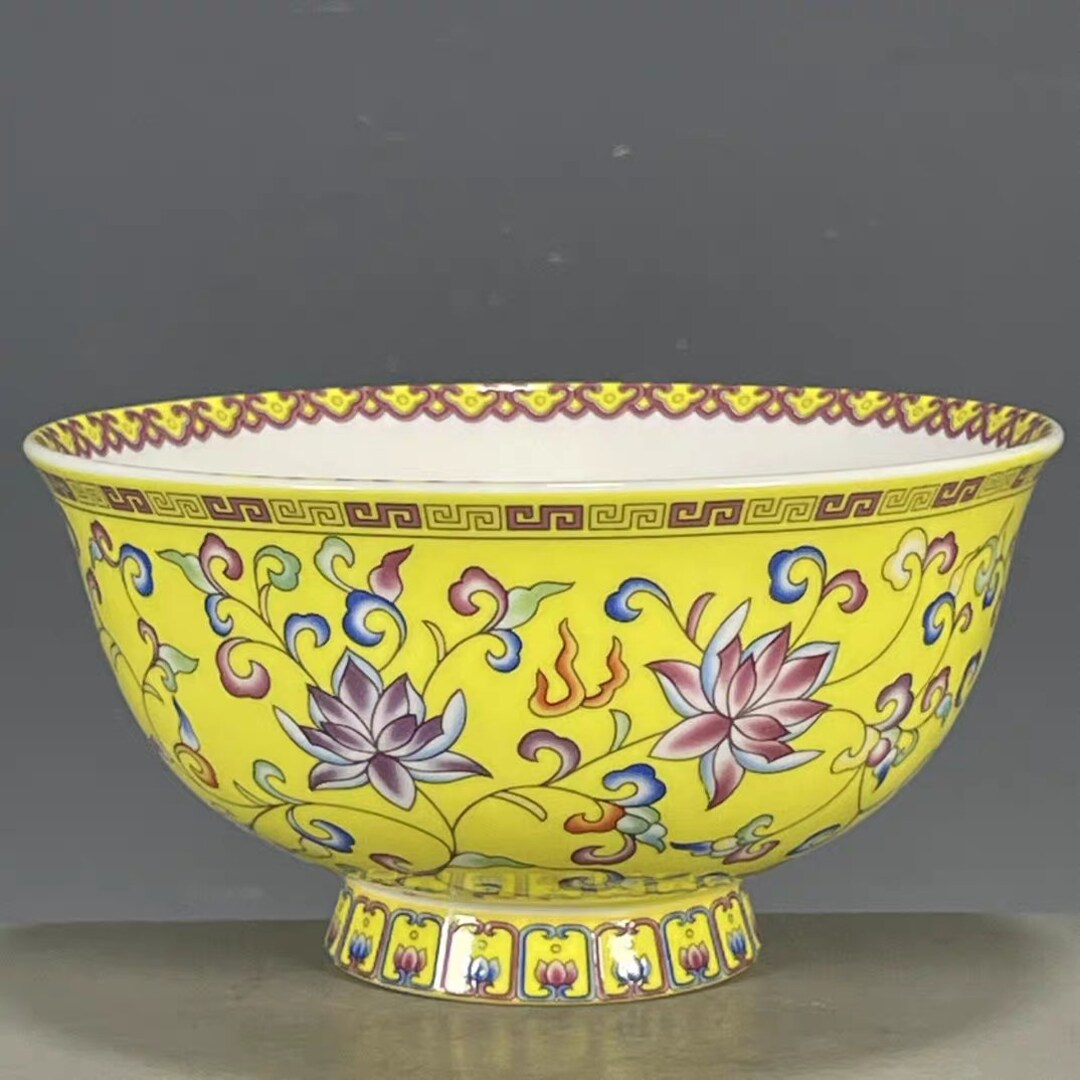 Chinese Antique Porcelain Bowl Qing Dynasty Qianlong Marked Falmille ...