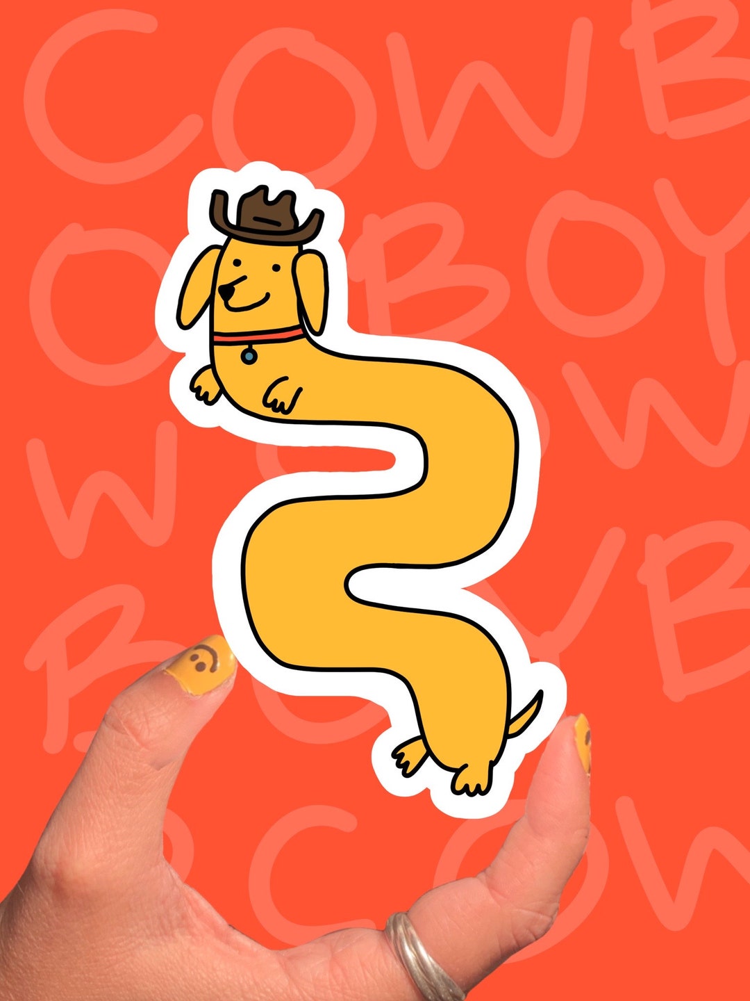 Wiggly Doggie Sticker - Etsy