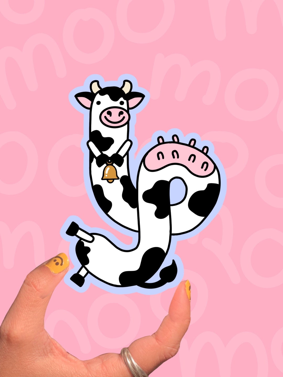 Wiggly Cow Sticker - Etsy