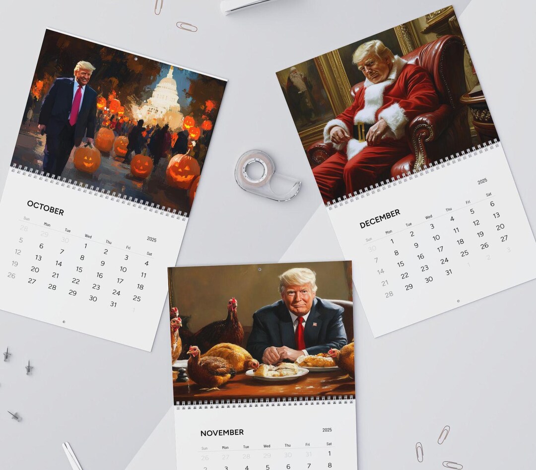 Donald Trump 2025 Wall Calendar, MAGA Gift for Supporters, Funny Trump ...